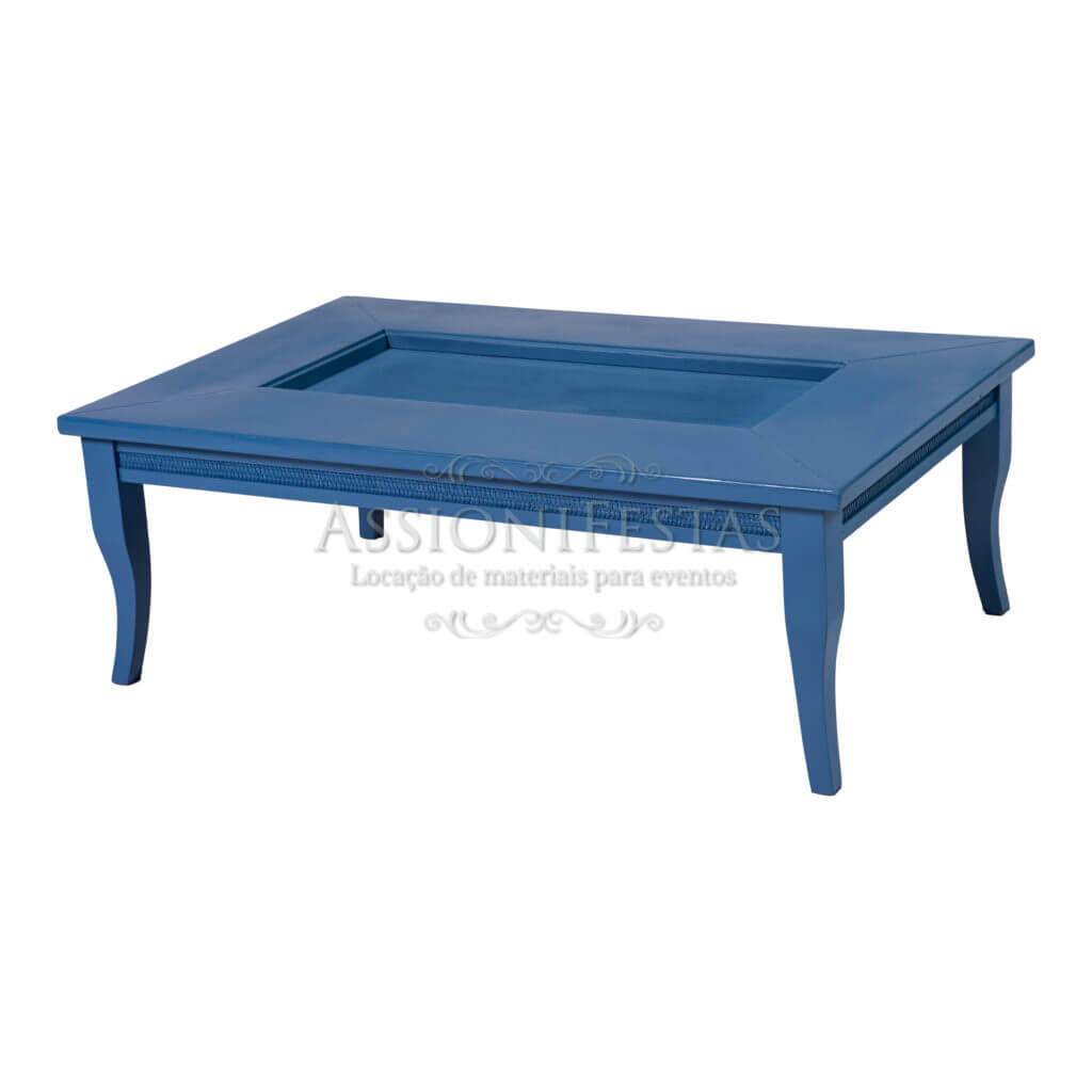 Mesa de Centro Azul - 1,10C x 0,70L - Assioni Festas